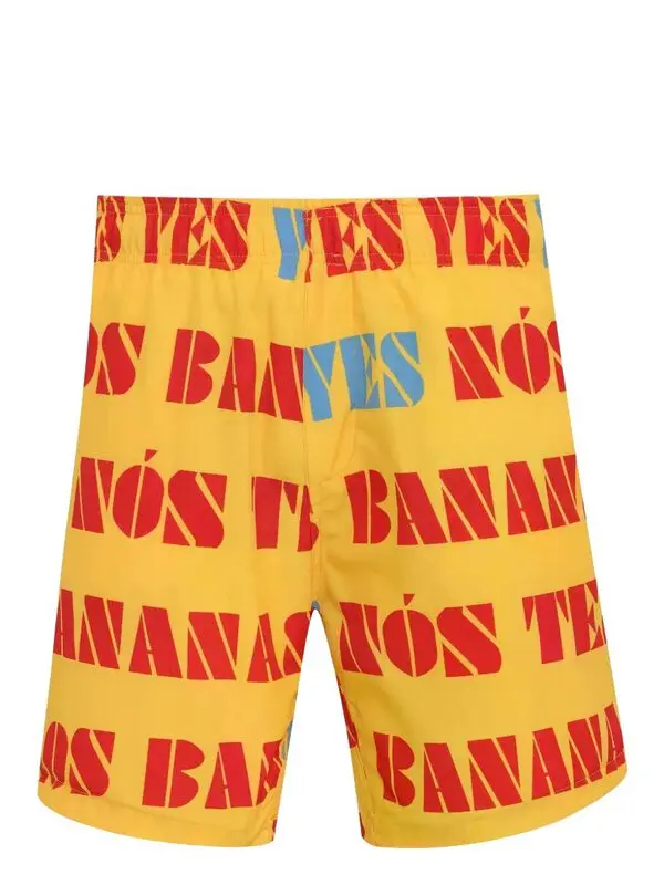 AMIR SLAMA Printed Bermuda Shorts - Yellow
