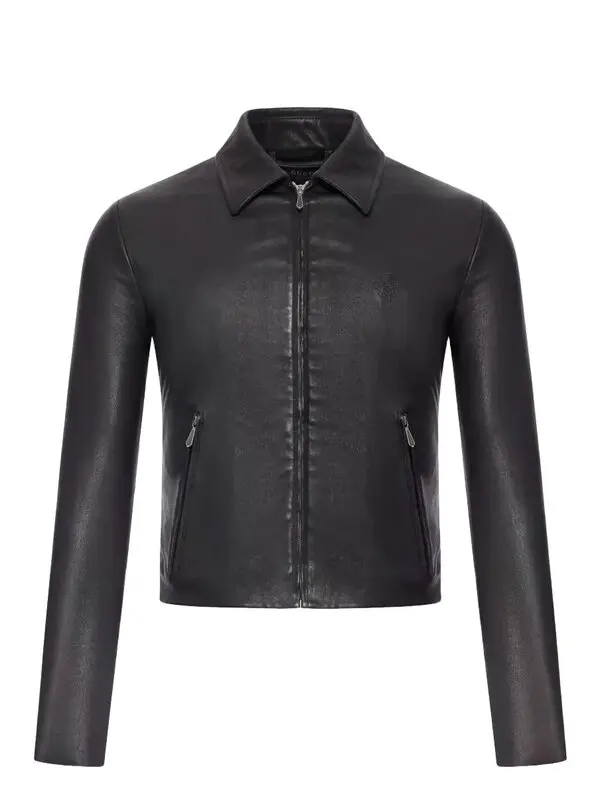 Gucci Zip-up Leather Jacket - Black