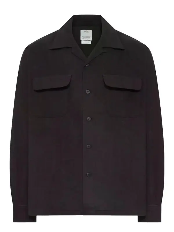 Visvim Patch-pocket Wool Overshirt - Black