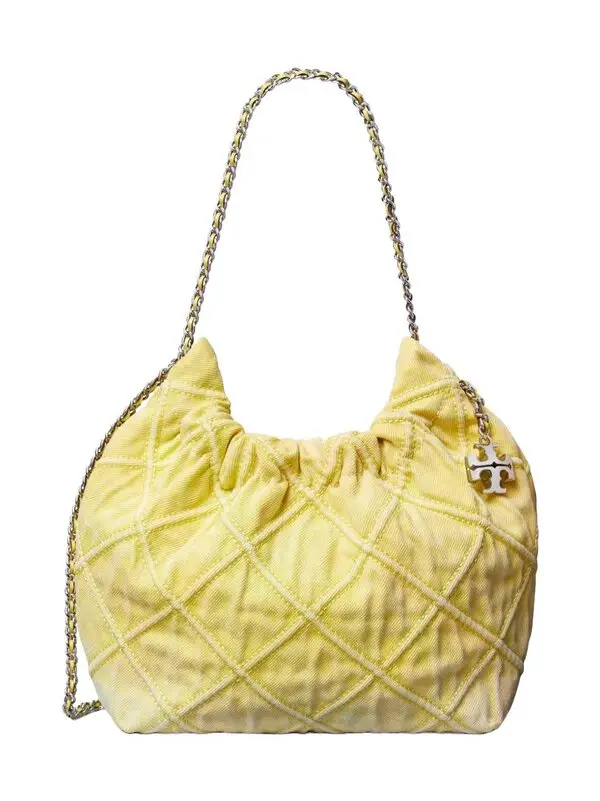 Tory Burch Mini Fleming Soft Hobo Bag - Yellow