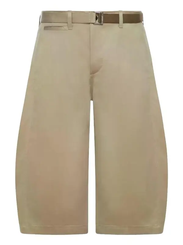 Sacai Wide-leg Shorts - Neutrals