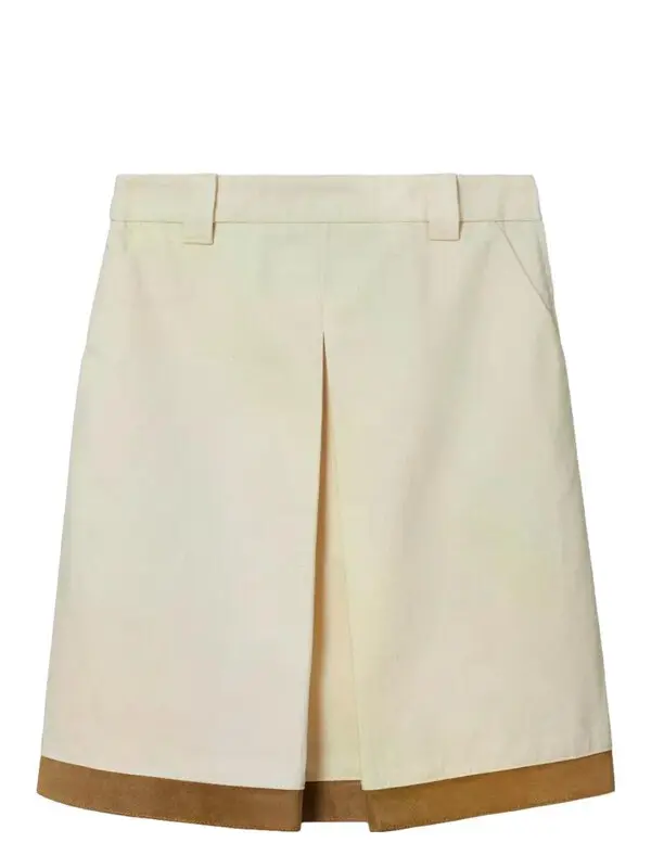 Tory Burch Ecru Denim Skirt - Neutrals