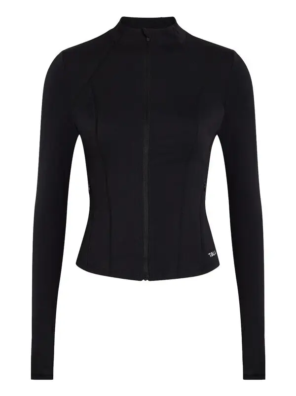 TALA Dayflex Zip-up Stretch-jersey Top - Black