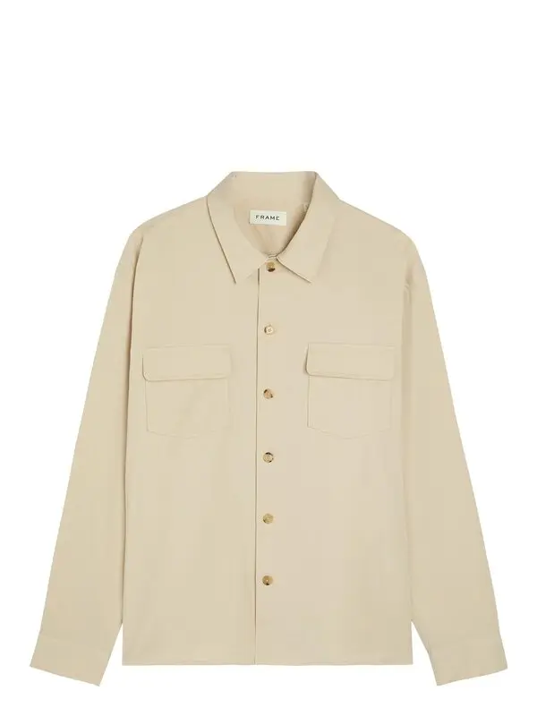 FRAME Cotton Overshirt - Beige