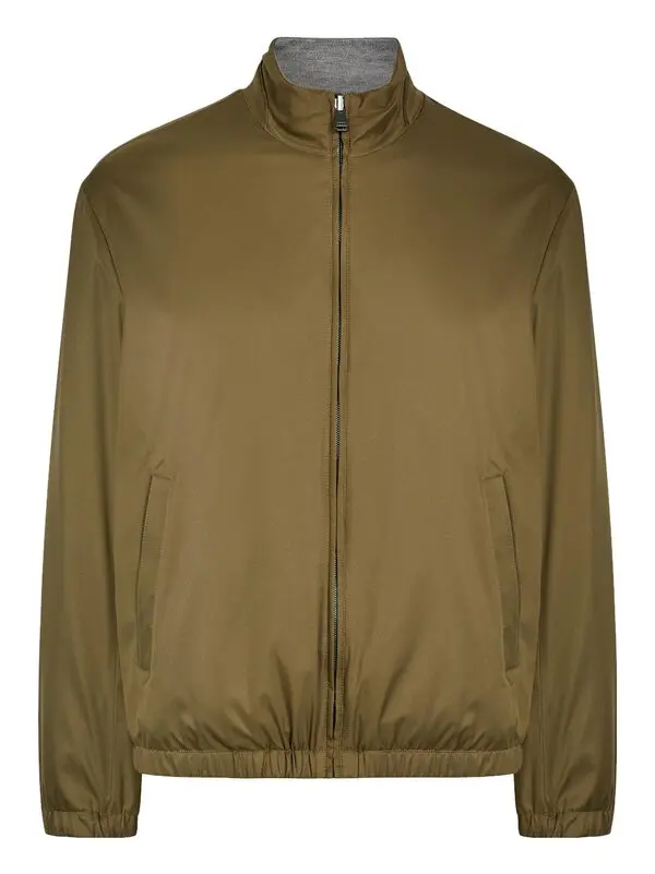 Canali Reversible Woven Jacket - Gold