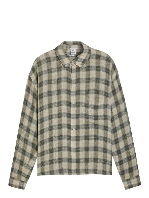 WON HUNDRED Maza Checked Woven Overshirt - Grey
