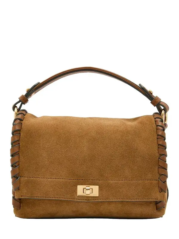 ANYA HINDMARCH Mortimer Leather And Suede Cross-body Bag - Brown