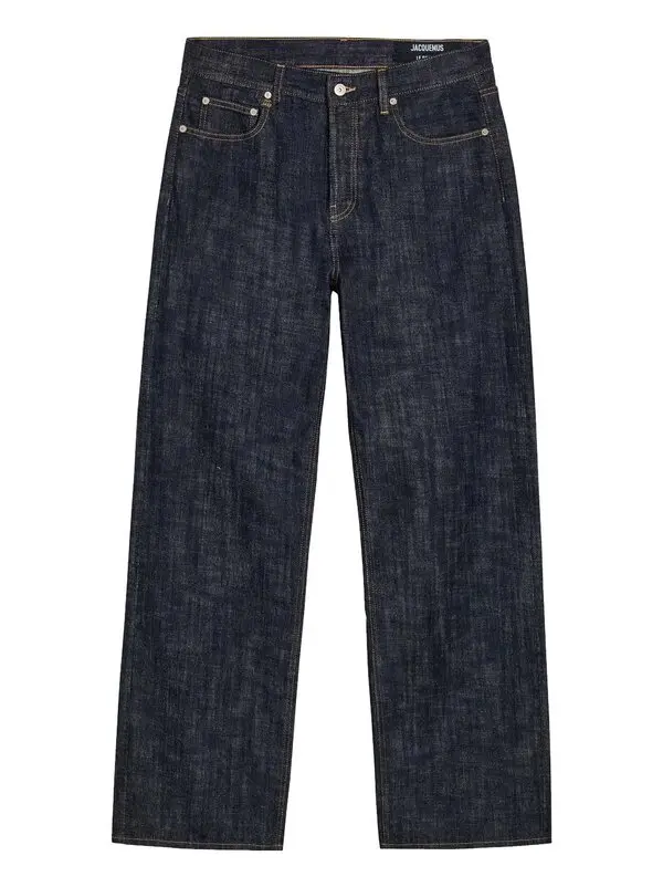 Jacquemus Le De-nimes Droit Wide-leg Jeans - Navy