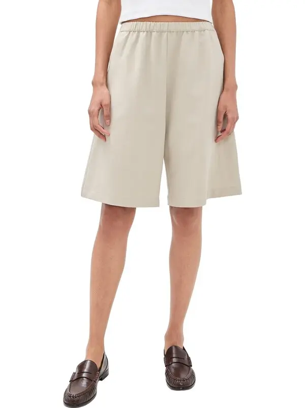 Enza Costa Twill Bermuda Shorts - Fog