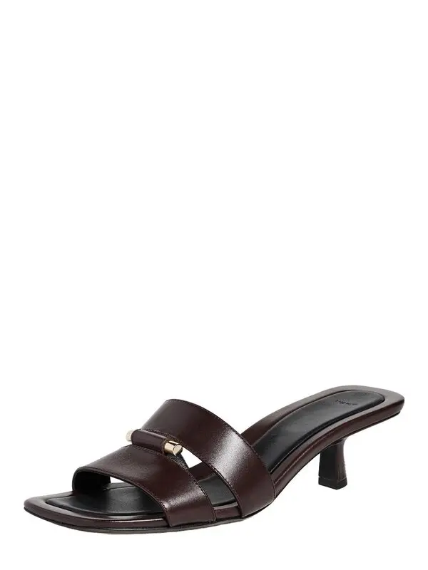 Vince Piper Kitten Heel Sandals - Ganache