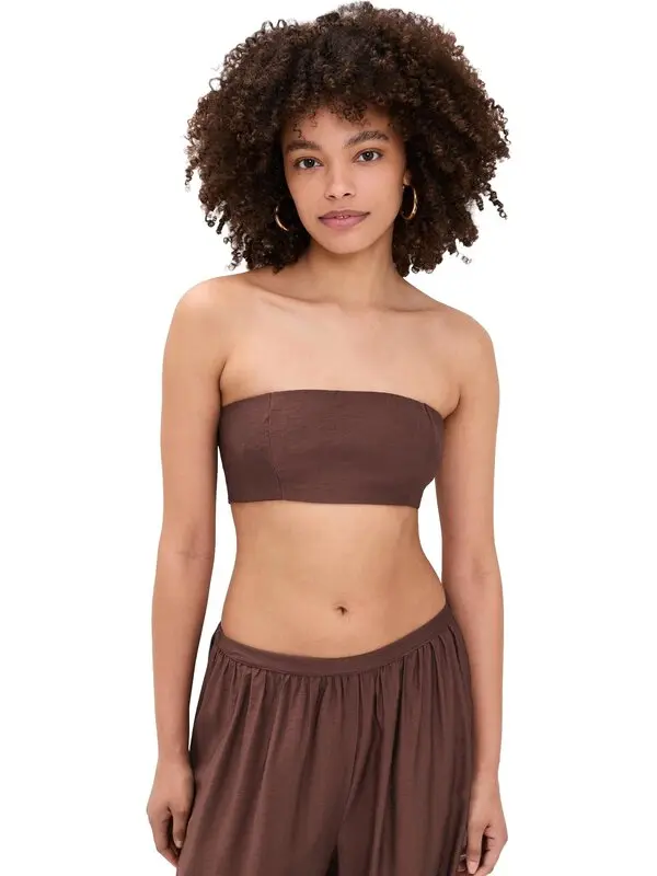 SEVEN WONDERS Klea Strapless Top - Chocolate