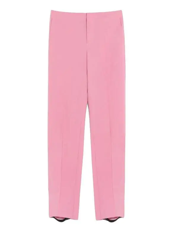 Valentino Garavani Wool Trousers With Detachable Stirrups - Pink