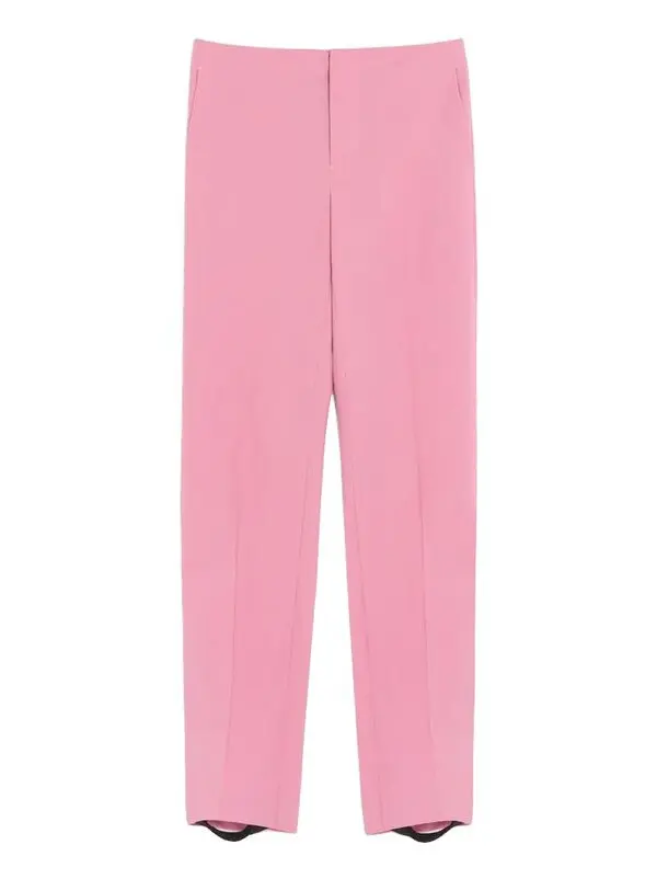 Valentino Garavani Wool Trousers With Detachable Stirrups - Pink