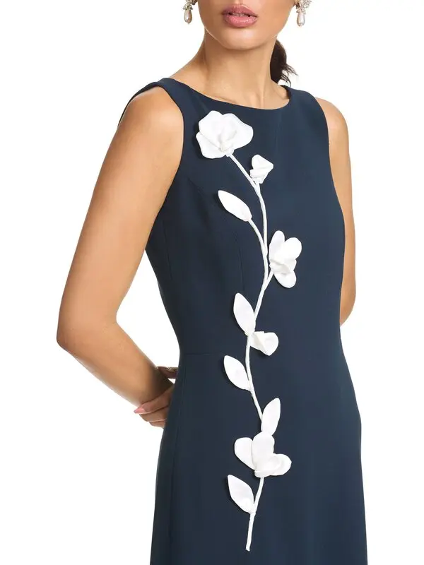 Sachin & Babi Embroidered Denee Gown - Midnight