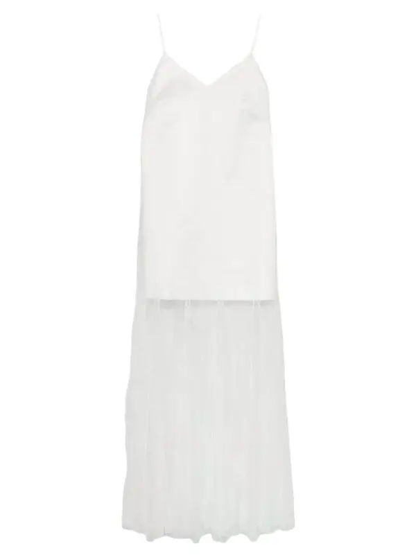 Maje V-neck Midi Dress - White