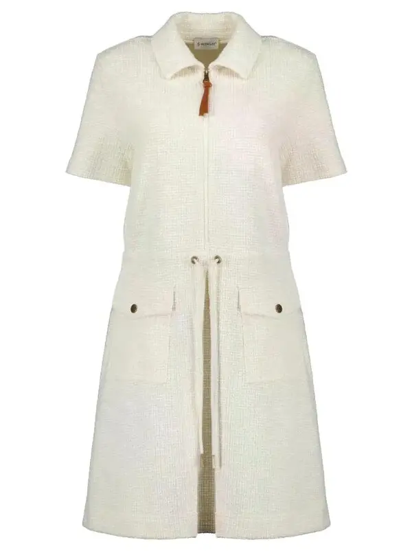 Moncler Zip Fastening Mini Dress - White