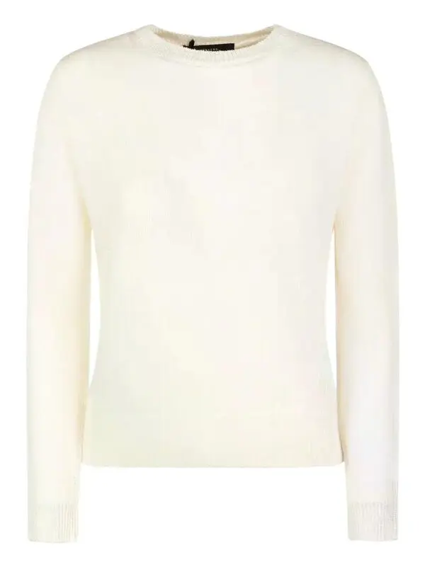 Max Mara Crewneck Knitted Top - Neutrals