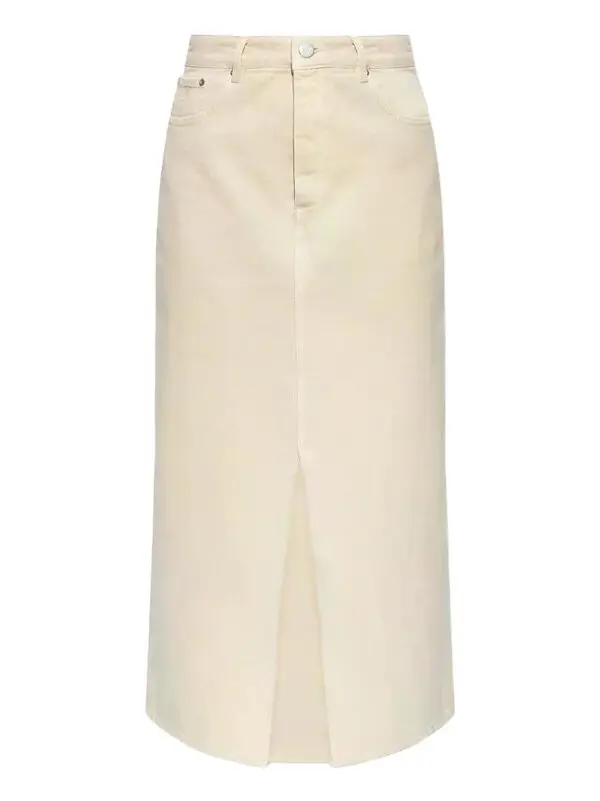 BY MALENE BIRGER Phoenix Front-slit Midi Skirt - Neutrals
