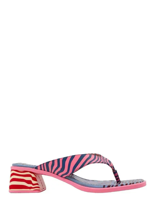 Camper Kora Striped Thong Sandals - Pink