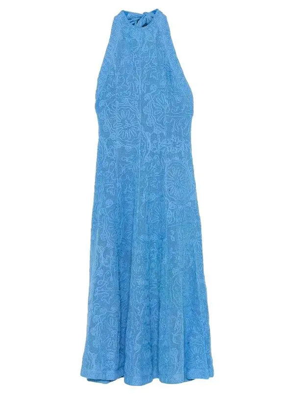 Maje Open-back Midi Dress - Blue