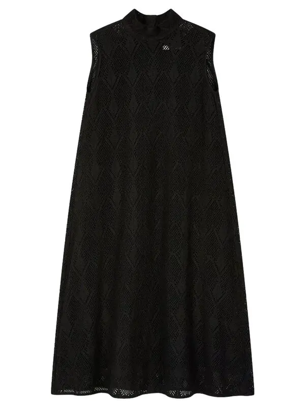 STUDIO TOMBOY Crochet High-neck Dress - Black