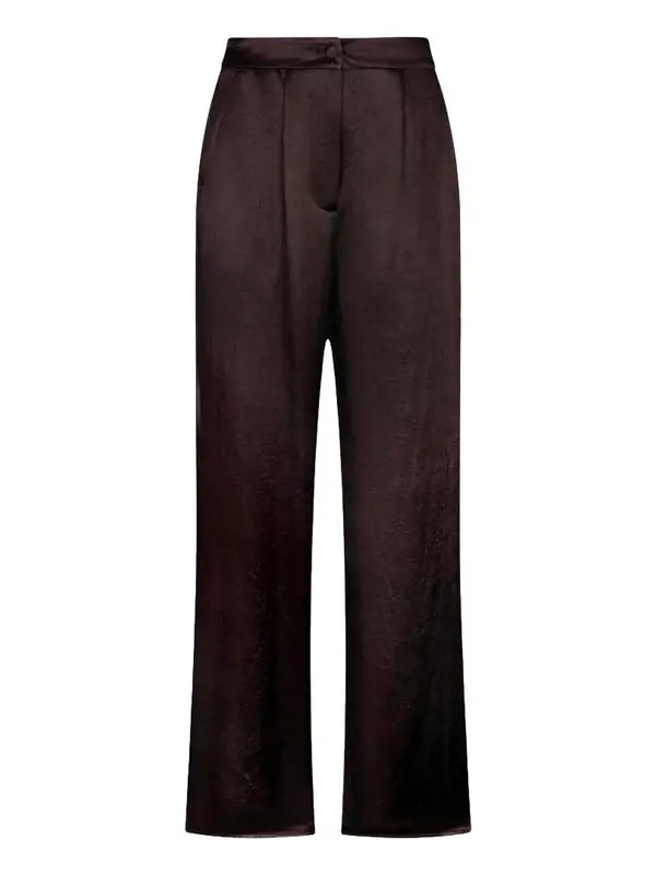 Liu Jo Slit-satin Trousers - Brown