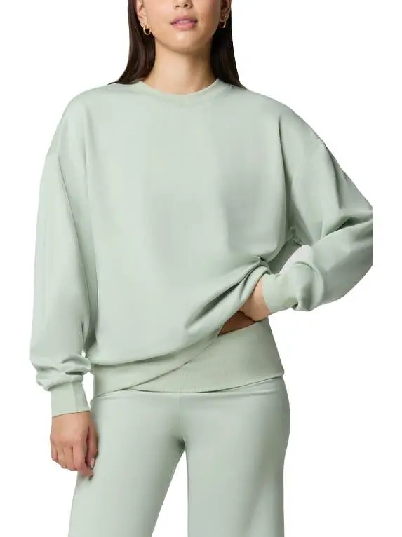 FLORENCE BY MILLS Oversized Sport Sheen Crewneck Sweatshirt - Desert Sage