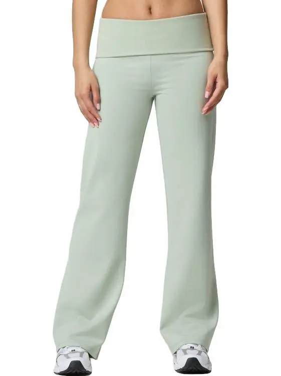 FLORENCE BY MILLS Sport Sheen Foldover Pants - Desert Sage