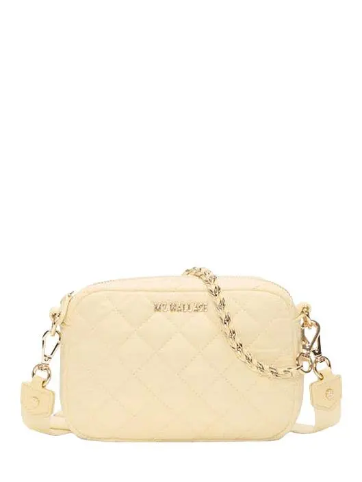 Mz Wallace Mini Crosby Quilted Nylon Crossbody Bag - Chamomile