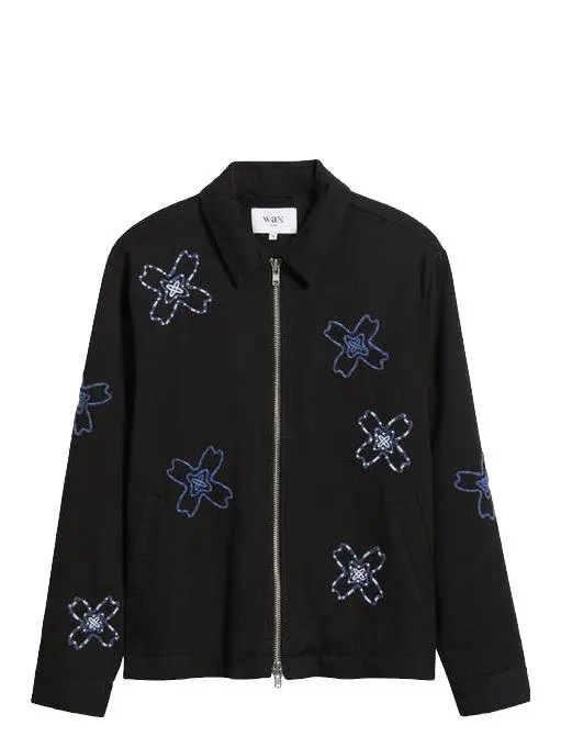 WAX LONDON Eldon Floral Cotton Twill Jacket - Black
