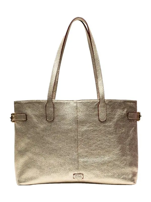 FRANCES VALENTINE Large Amalie Leather Tote - Platino