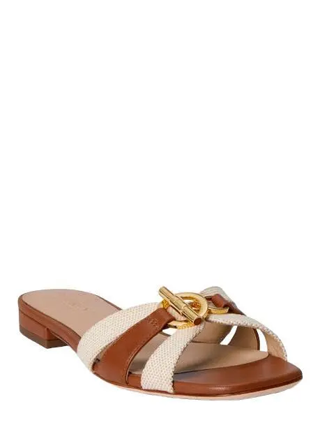 Ralph Lauren Blaike Slide Sandal - Natural/buff/lauren Tan