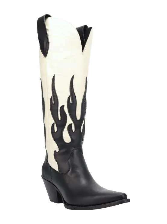DINGO Burnin' Love Knee High Western Boot - Black