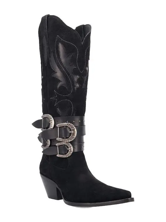 DINGO Buck Wild Knee High Western Boot - Black