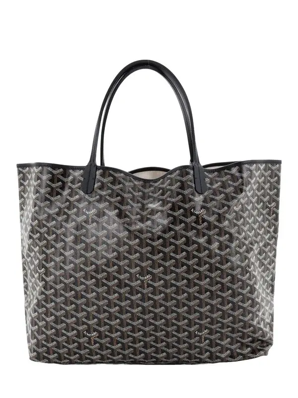 Goyard Saint Louis Gm Tote Coated Canvas - Black