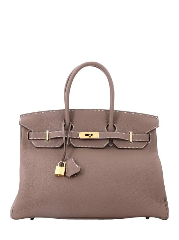 Hermès Birkin Handbag Togo With Gold Hardware - Etoupe