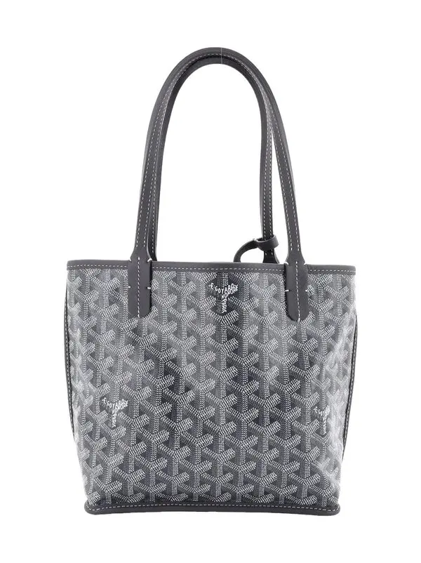 Goyard Anjou Reversible Tote Coated Canvas Mini - Gray