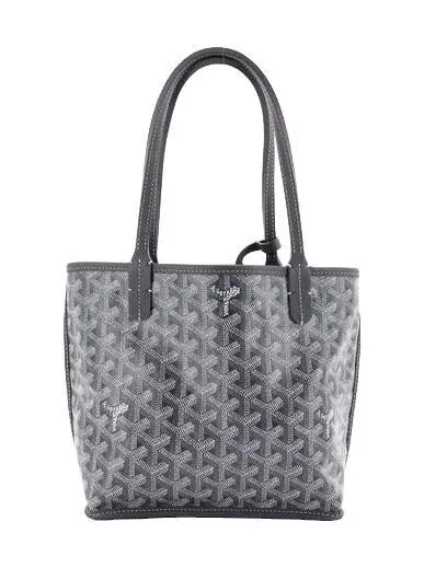 Goyard Anjou Reversible Tote Coated Canvas Mini - Grey