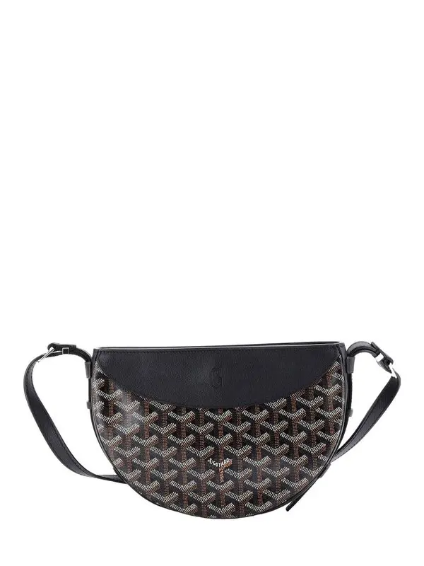 GOYARD Hirondelle Shoulder Bag Coated Canvas And Leather - Black