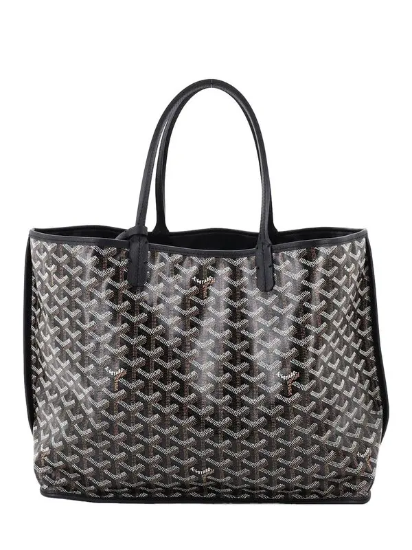 Goyard Anjou Reversible Tote Printed Coated Canvas Pm - Black