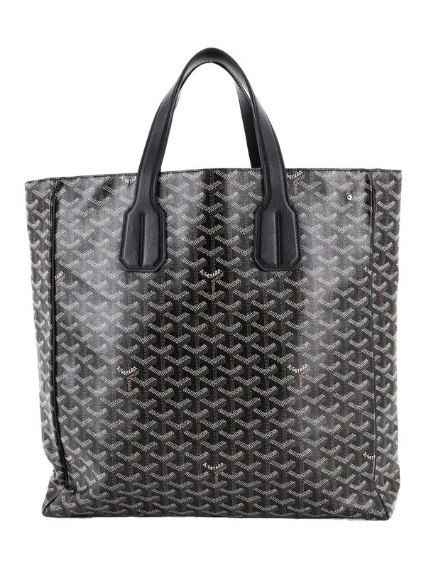 Goyard Voltaire Iii Tote Coated Canvas - Black