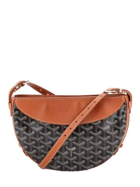 Goyard Hirondelle Shoulder Bag Coated Canvas And Leather - Brown