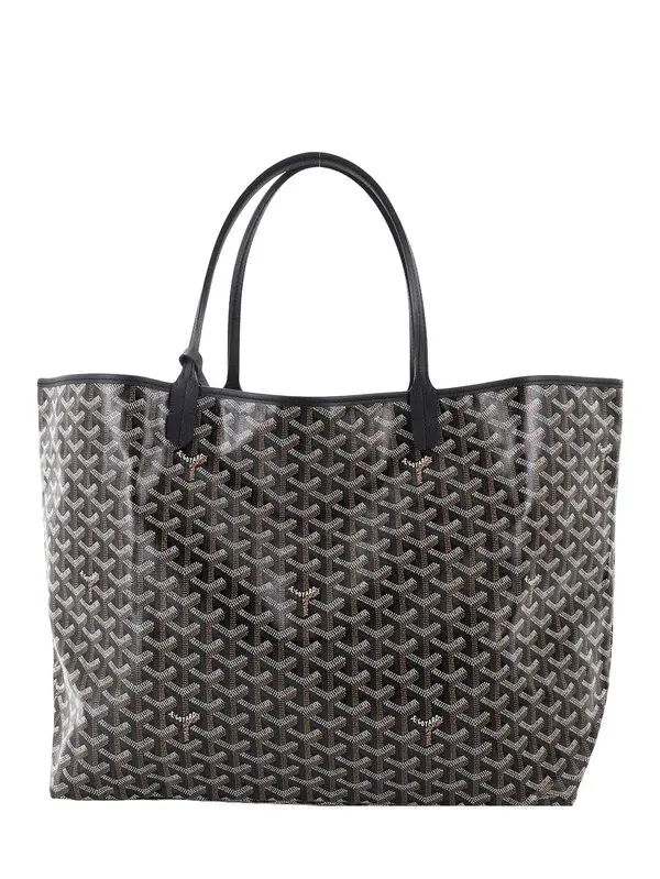 GOYARD Saint Louis Gm Tote Coated Canvas - Black