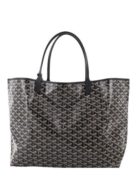 Goyard Saint Louis Tote Coated Canvas Gm - Black