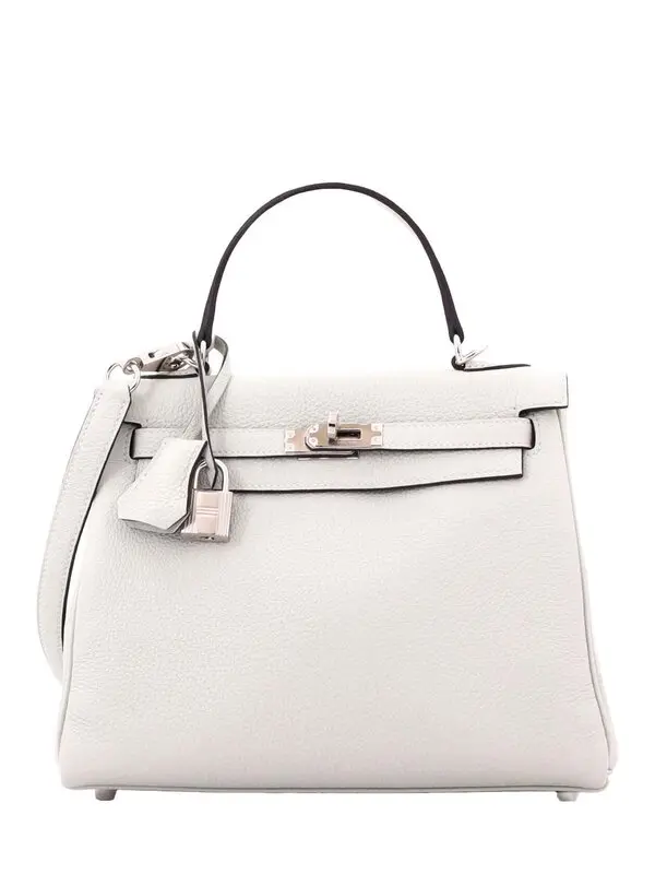 Hermès Kelly Handbag With Palladium Hardware - Gris Neve