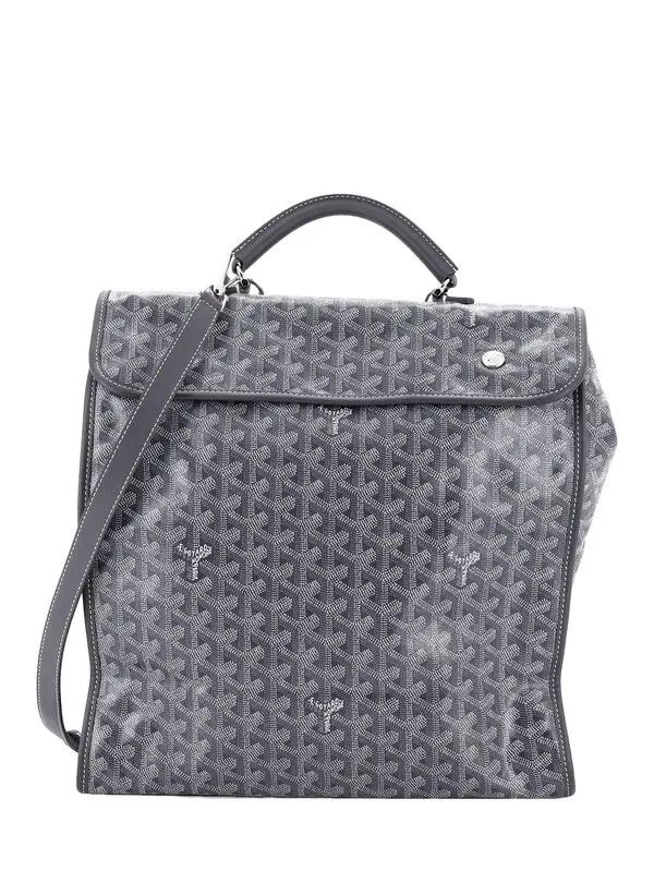 Goyard Saint Leger Briefcase Backpack Coated Canvas - Gray
