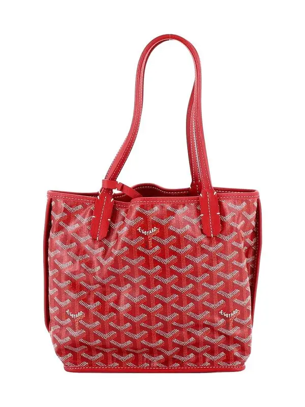 Goyard Anjou Reversible Tote Coated Canvas Mini - Red