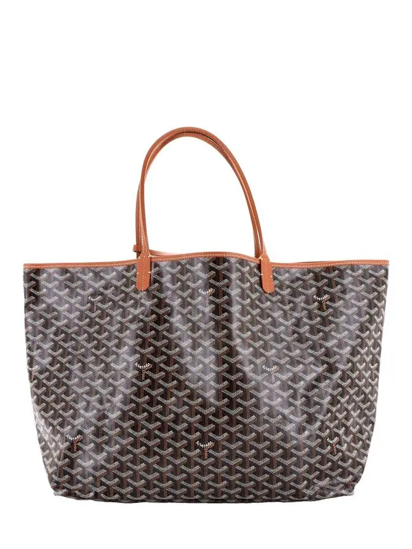 Goyard Saint Louis Gm Tote Coated Canvas - Black
