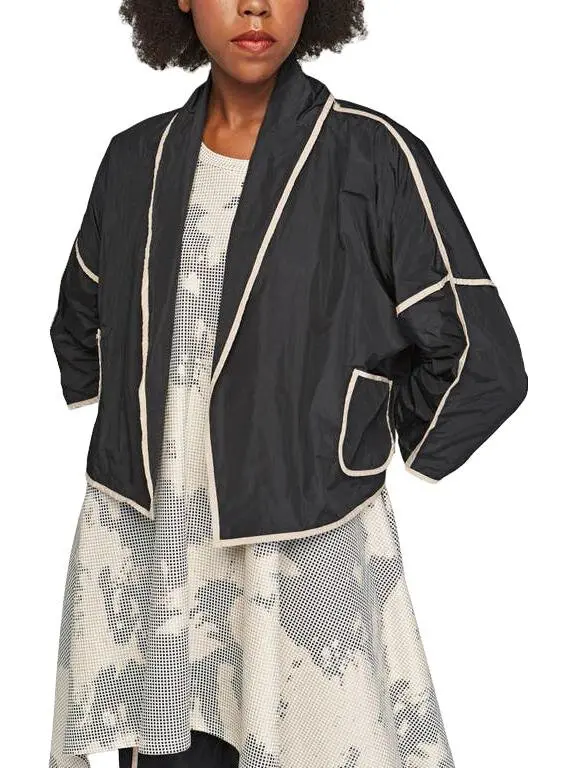 LUUKAA Astrid Short Memory Taffeta Jacket - Black