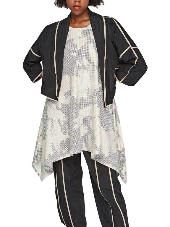 LUUKAA Iris Printed Cotton Jersey Dress - Black
